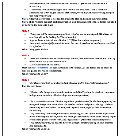 7th Science Lesson Thermal Energy Device OAS 7.PS1.6 NGSS MS-PS1-6 ...