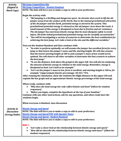7th Science Lesson Potential/Kinetic Energy 7.PS3.1 7.PS3.2 MS-PS3-1 MS ...
