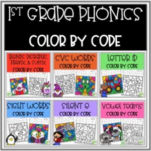 1st Grade Phonics Color by Code BUNDLE | Made By Teachers