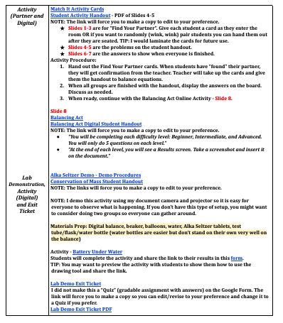 7th Physical Science Lesson Plans Bundle OAS NGSS | Made By Teachers