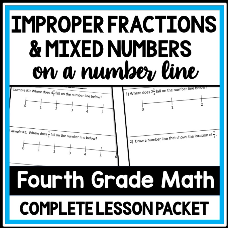 Number Lines With Fractions Greater Than One Whole 4th Grade Math Number Lines With Fractions Greater Than One Whole 4th Grade Math