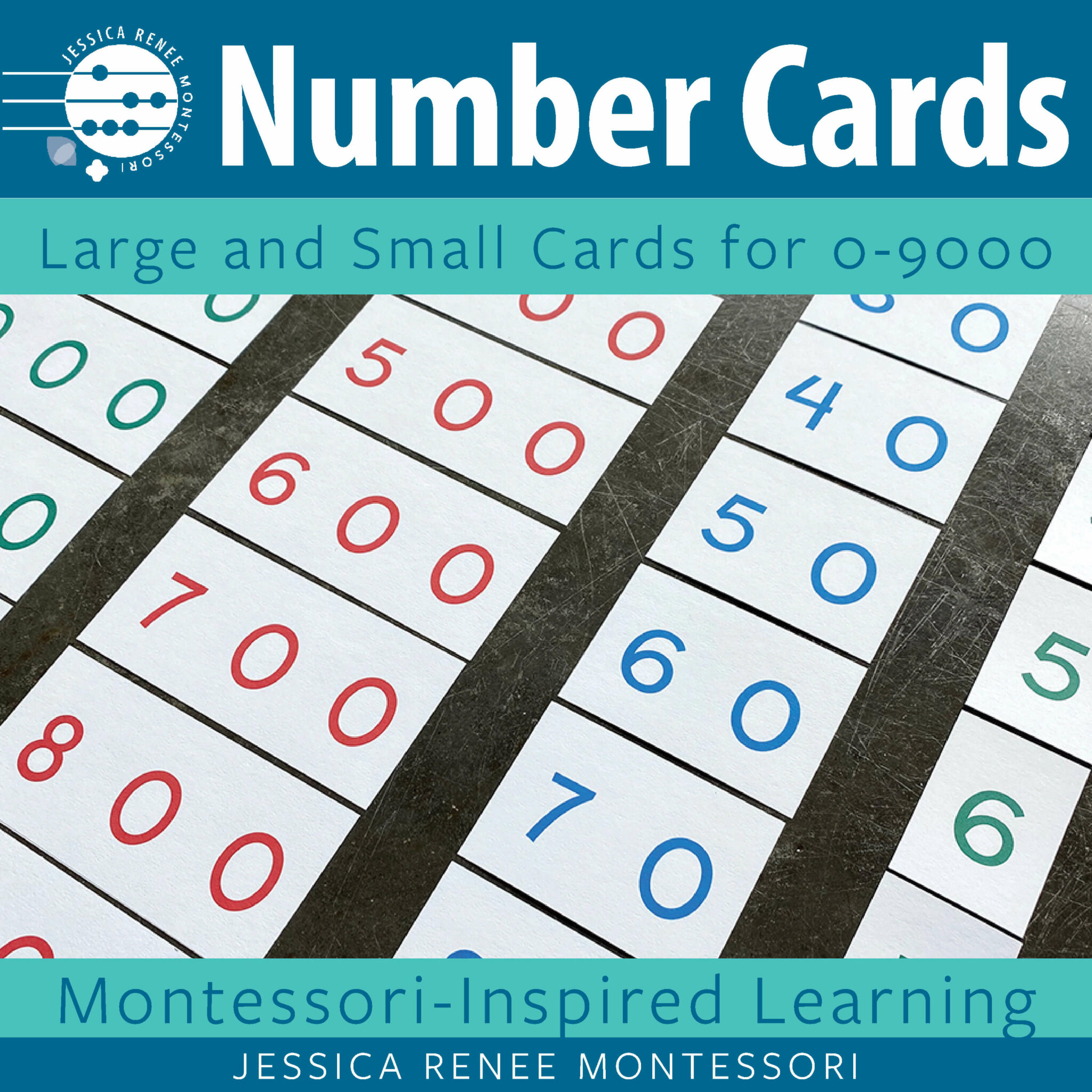 Montessori Math Large & Small Number Cards: Make 0-9999, Place Value ...