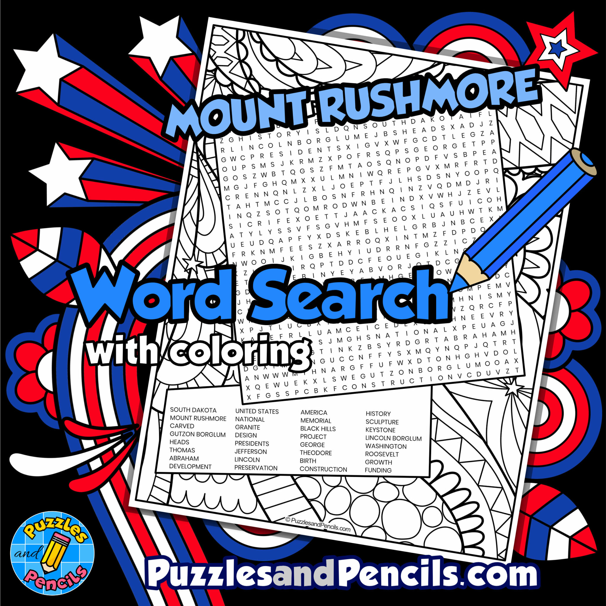 US Presidents Word Search Puzzle Activity Page BUNDLE | 14 Presidents ...