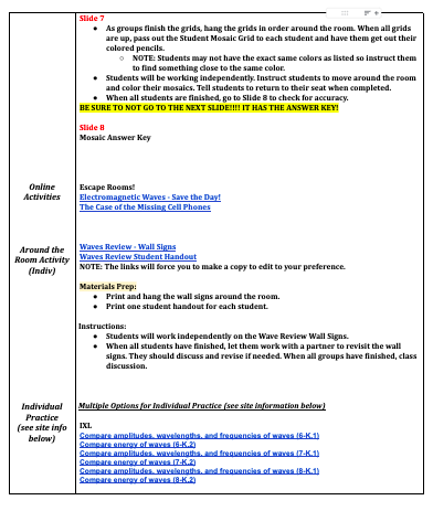 8th Science Lesson Waves, Digitized Signals OAS 8.PS4.1, 4.3 NGSS MS ...