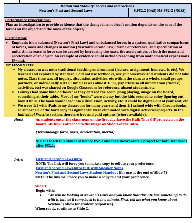 8th Physical Science Lesson Plans Bundle OAS NGSS | Made By Teachers