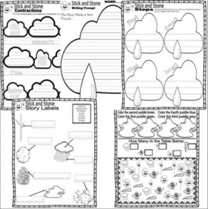 Stick and Stone Book Companion Reading Comprehension | Made By Teachers