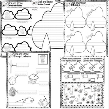 Stick and Stone Book Companion Reading Comprehension | Made By Teachers