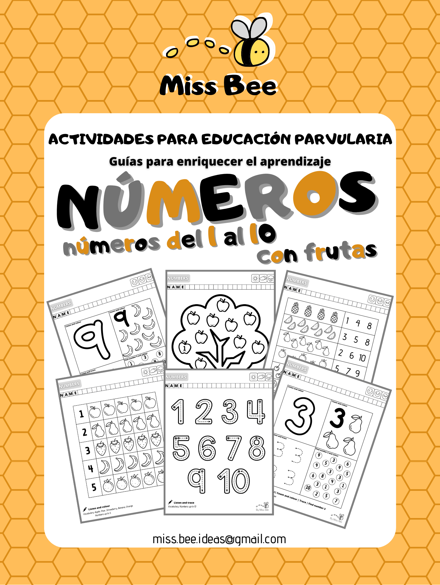 Números del 1 al 10 con frutas | Made By Teachers