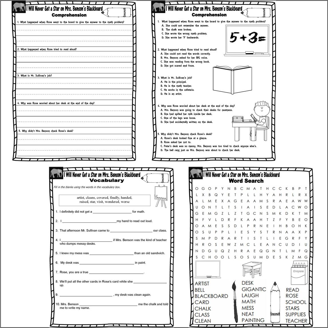 I Will Never Get a Star on Mrs. Benson’s Blackboard Book Companion ...