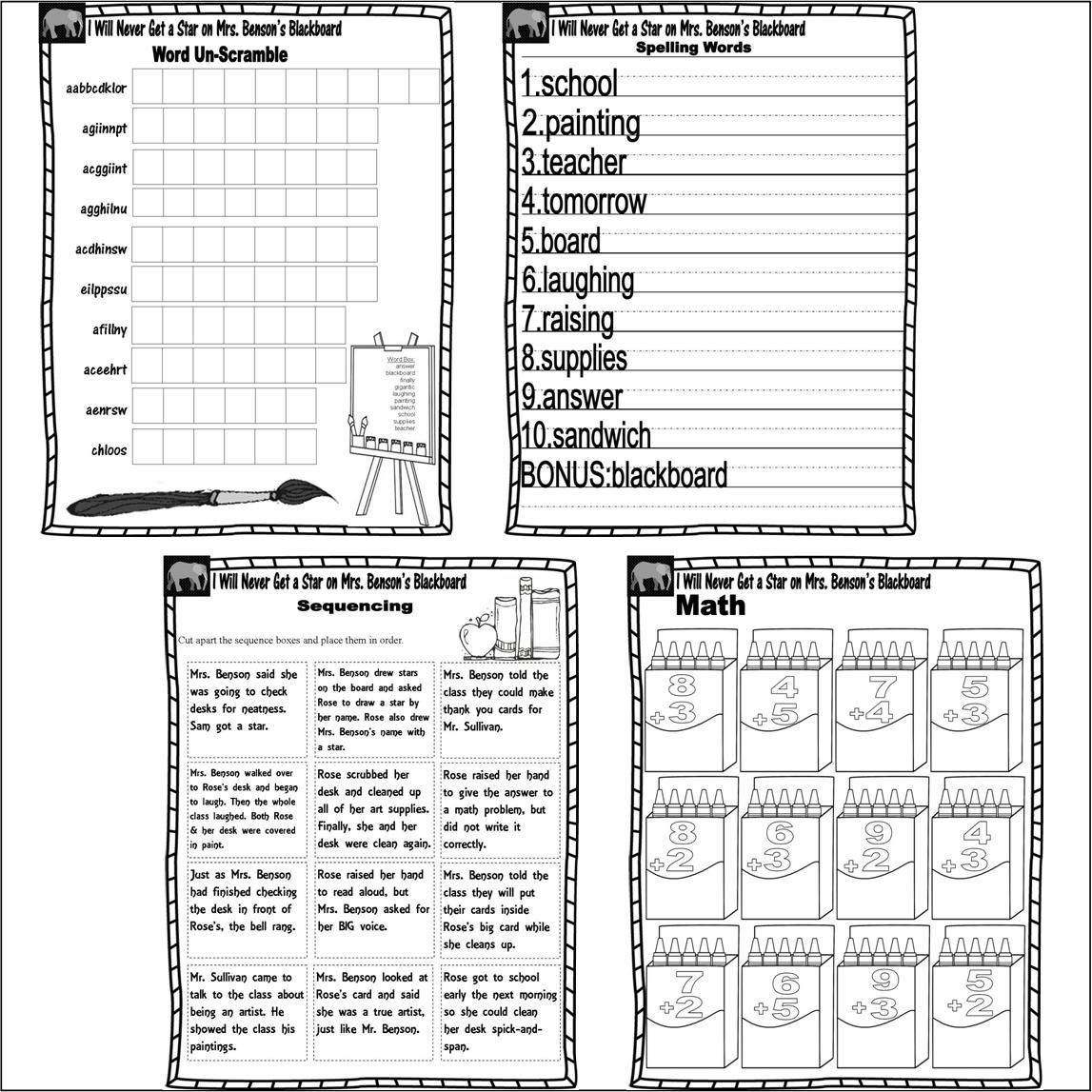 I Will Never Get a Star on Mrs. Benson’s Blackboard Book Companion ...