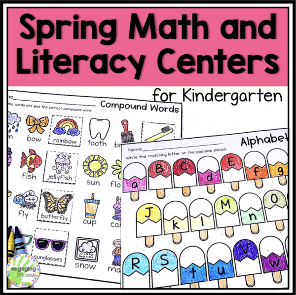 Printable Spring Math and Literacy Centers for Kindergarten | Made By ...