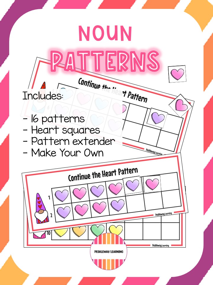 Valentine's Day Candy Heart Patterns | Made By Teachers