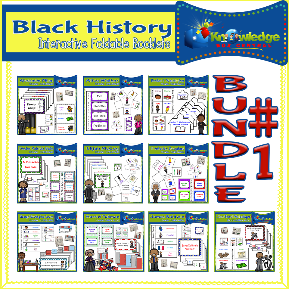 Black History Interactive Foldable Booklet BUNDLE #1 | Made By Teachers