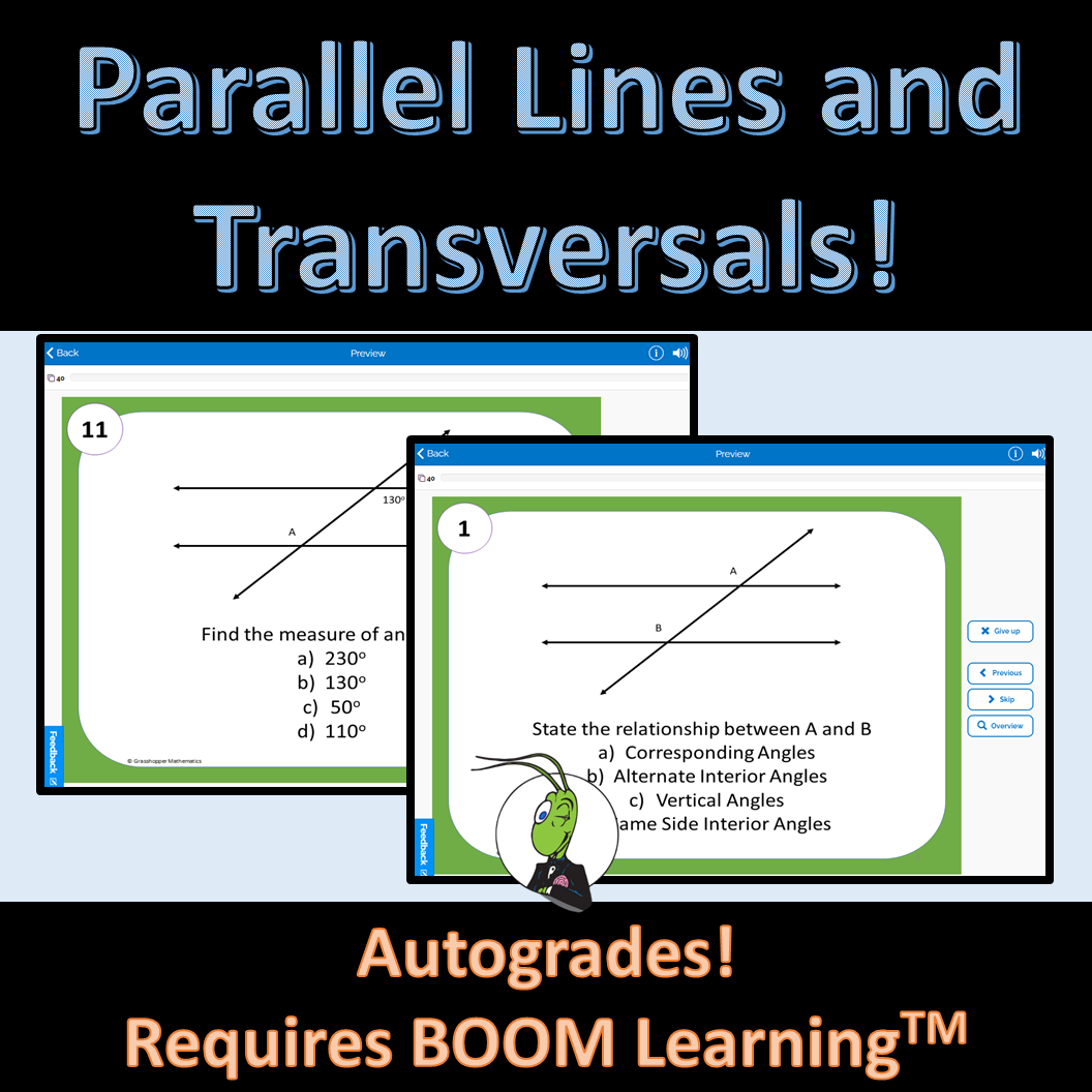 Geometry Angle Relationships Vocabulary BOOM Task Cards | Made By Teachers