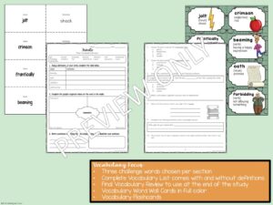Frindle Novel Study Unit | Comprehension and Vocabulary with Activities ...
