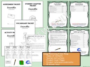 Frindle Novel Study Unit | Comprehension and Vocabulary with Activities ...
