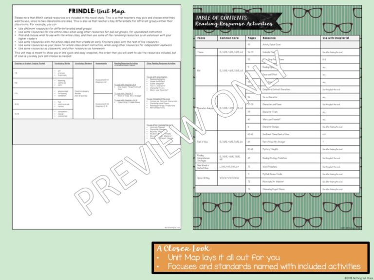 Frindle Novel Study Unit | Comprehension and Vocabulary with Activities ...