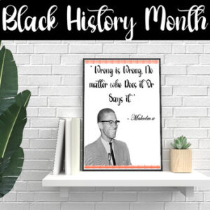 Black History Month Leaders Inspiration Quote Posters for Classroom ...