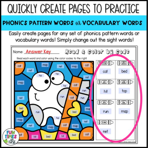 Dental Health Color By Sight Word Coloring Pages - Editable Sight Word ...