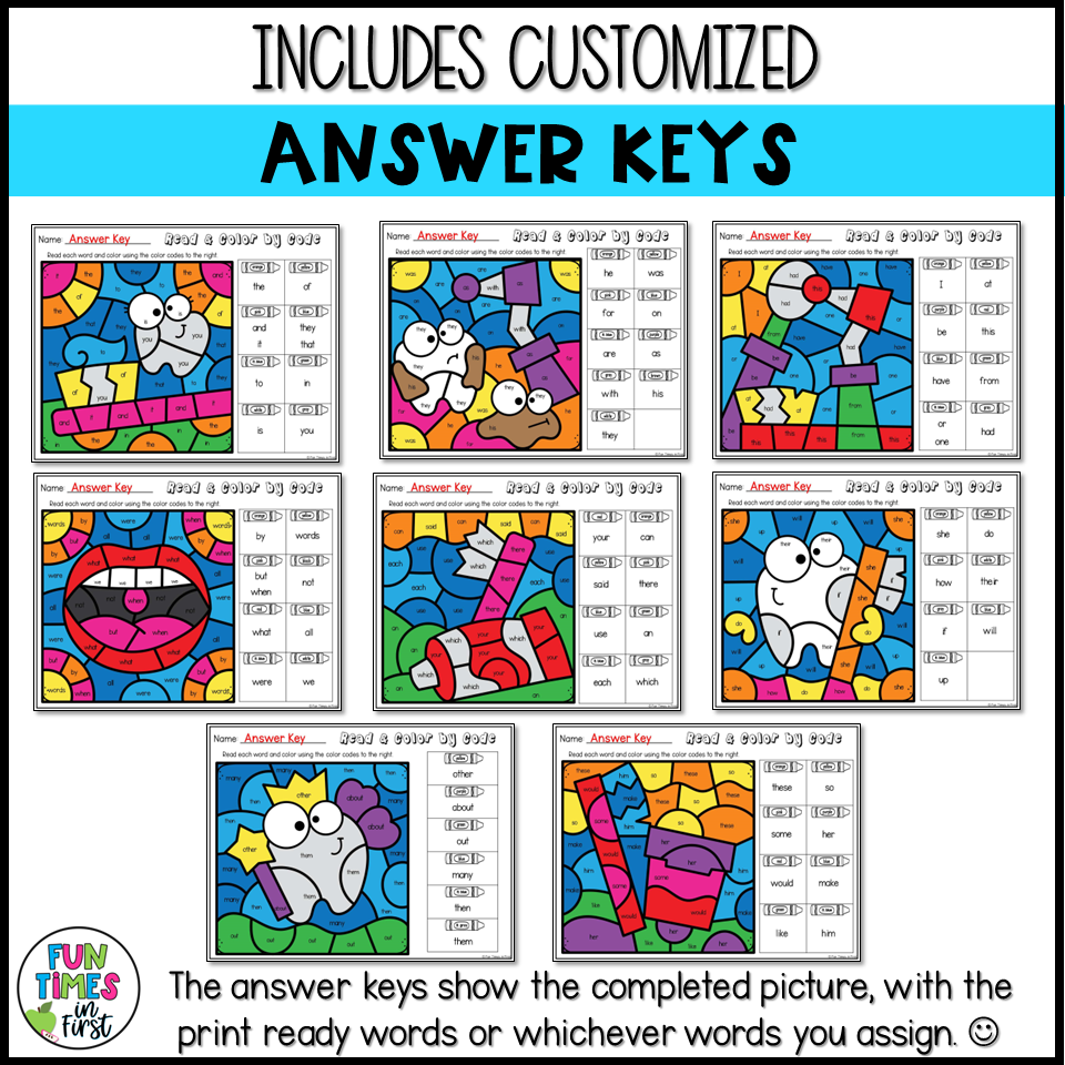 Dental Health Color By Sight Word Coloring Pages - Editable Sight Word ...