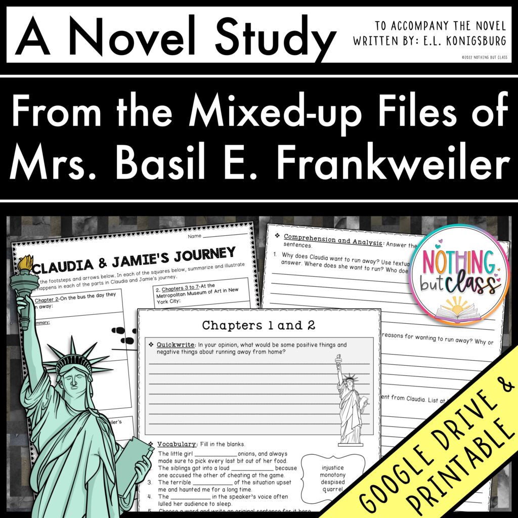 From the Mixed-up Files of Mrs. Basil E. Frankweiler Novel Study ...