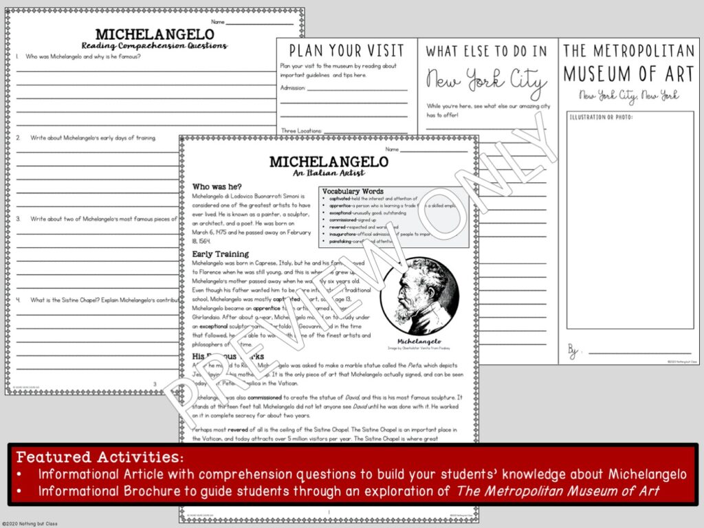 From the Mixed-up Files of Mrs. Basil E. Frankweiler Novel Study ...