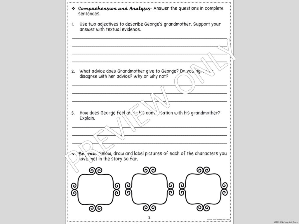 George's Marvelous Medicine Novel Study | Comprehension and Vocabulary ...