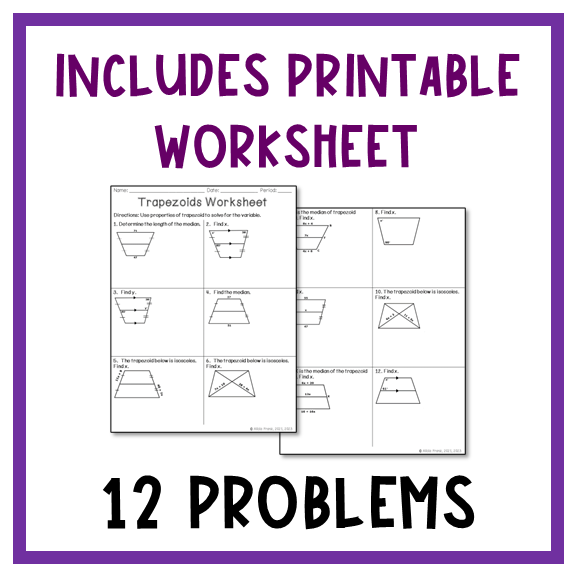 Trapezoid Properties Activity Digital Pixel Art Mystery Puzzle | Made ...