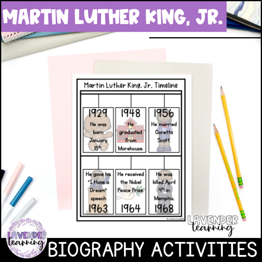 Martin Luther King Jr. Biography Activities & Flip Book- Black History ...