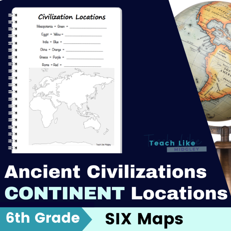 Ancient Civilizations: Continent Location Map Activity | Made By Teachers