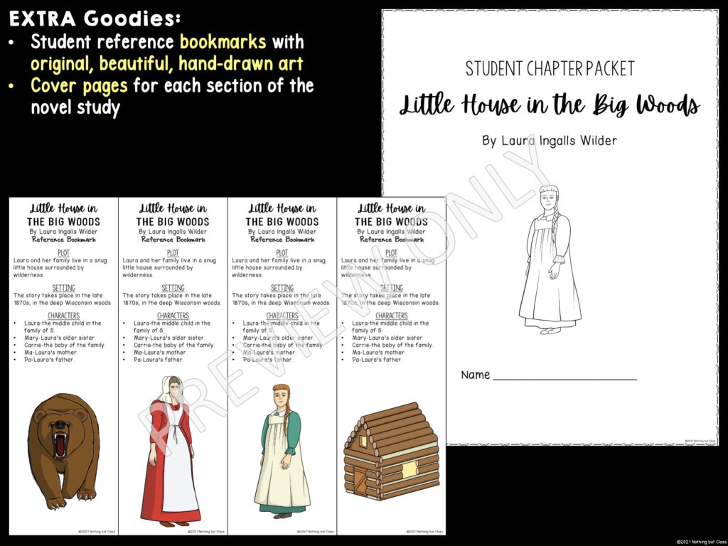 Little House in the Big Woods Novel Study | Comprehension and ...