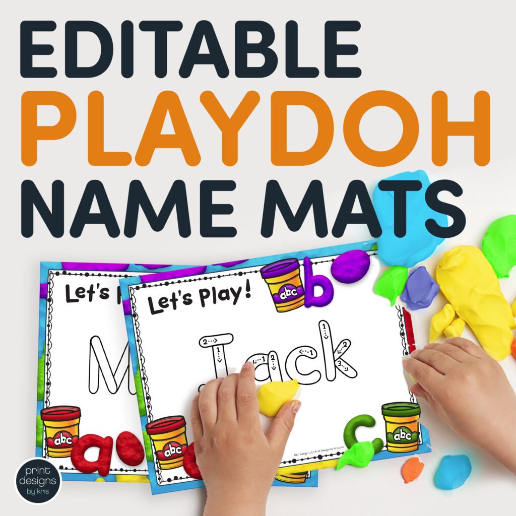 Editable Playdoh Name Mats Play Dough | Made By Teachers