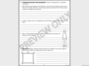 Maniac Magee Novel Study Unit | Comprehension and Vocabulary with ...