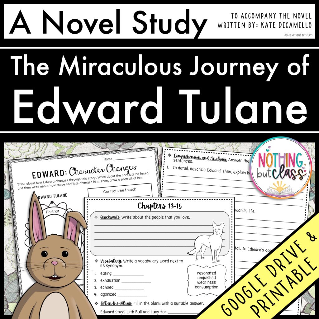 The Miraculous Journey of Edward Tulane Novel Study | Printable and ...