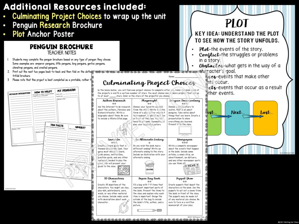 Mr. Popper's Penguins Novel Study Unit | Comprehension with Activities ...