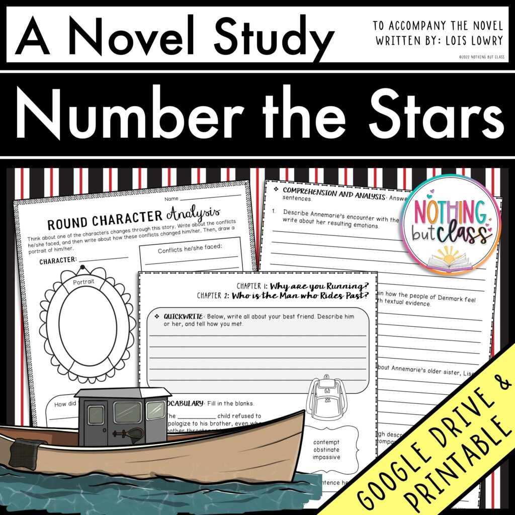 Number the Stars Novel Study Unit | Comprehension and Vocabulary with ...