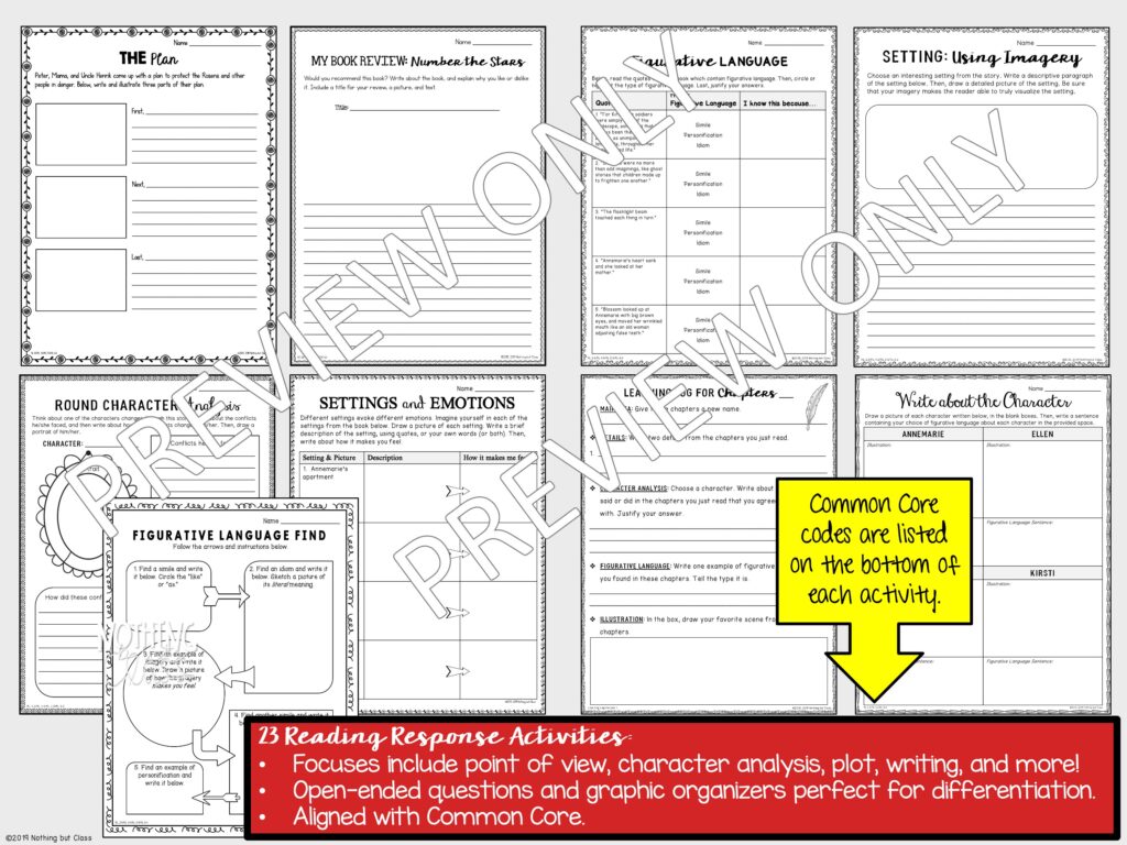 Number the Stars Novel Study Unit | Comprehension and Vocabulary with ...