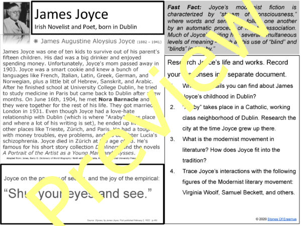 Araby by James Joyce: Short Story Discussion Guide & Lesson | Made By ...