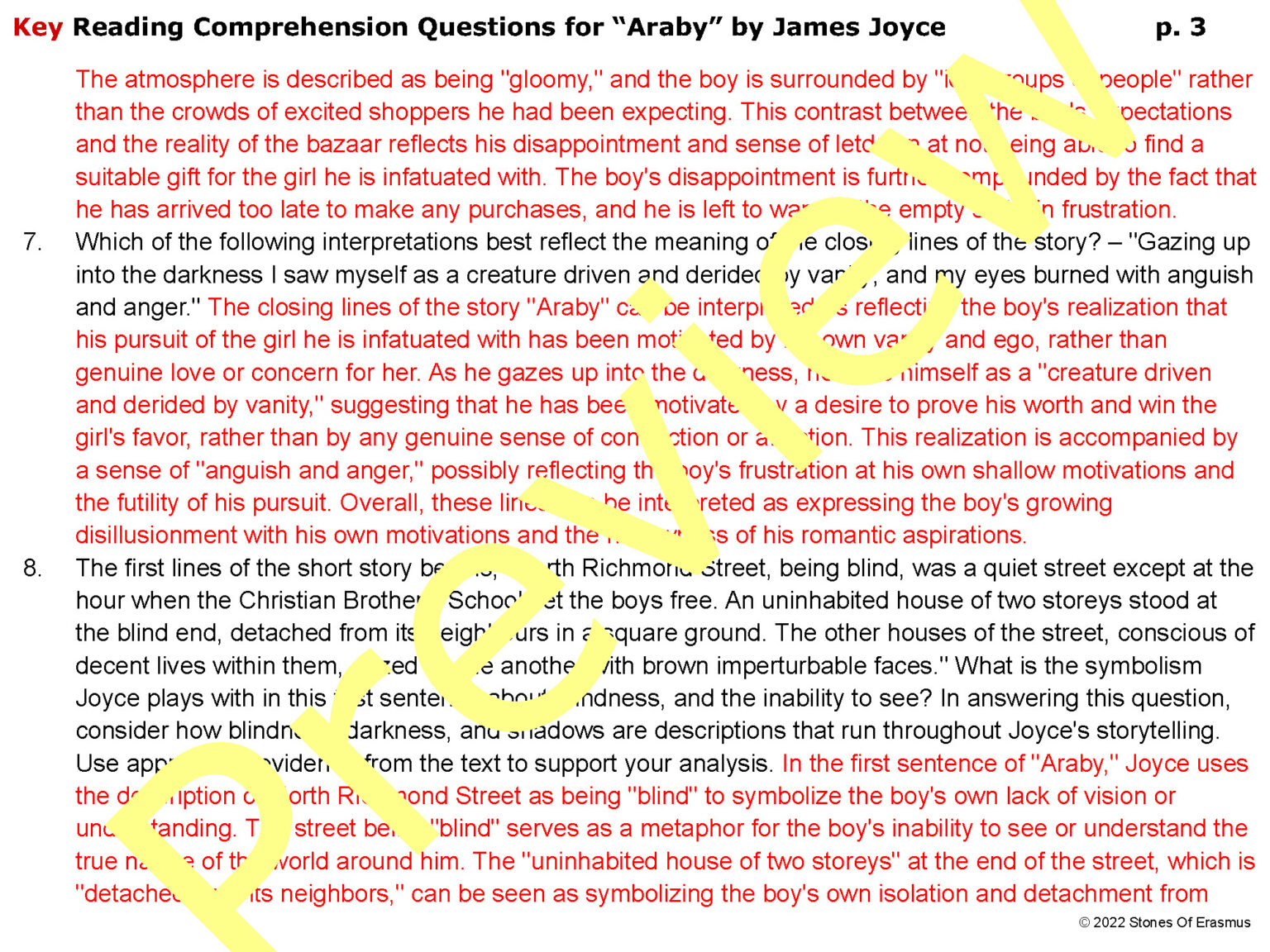 Araby by James Joyce: Short Story Discussion Guide & Lesson | Made By ...