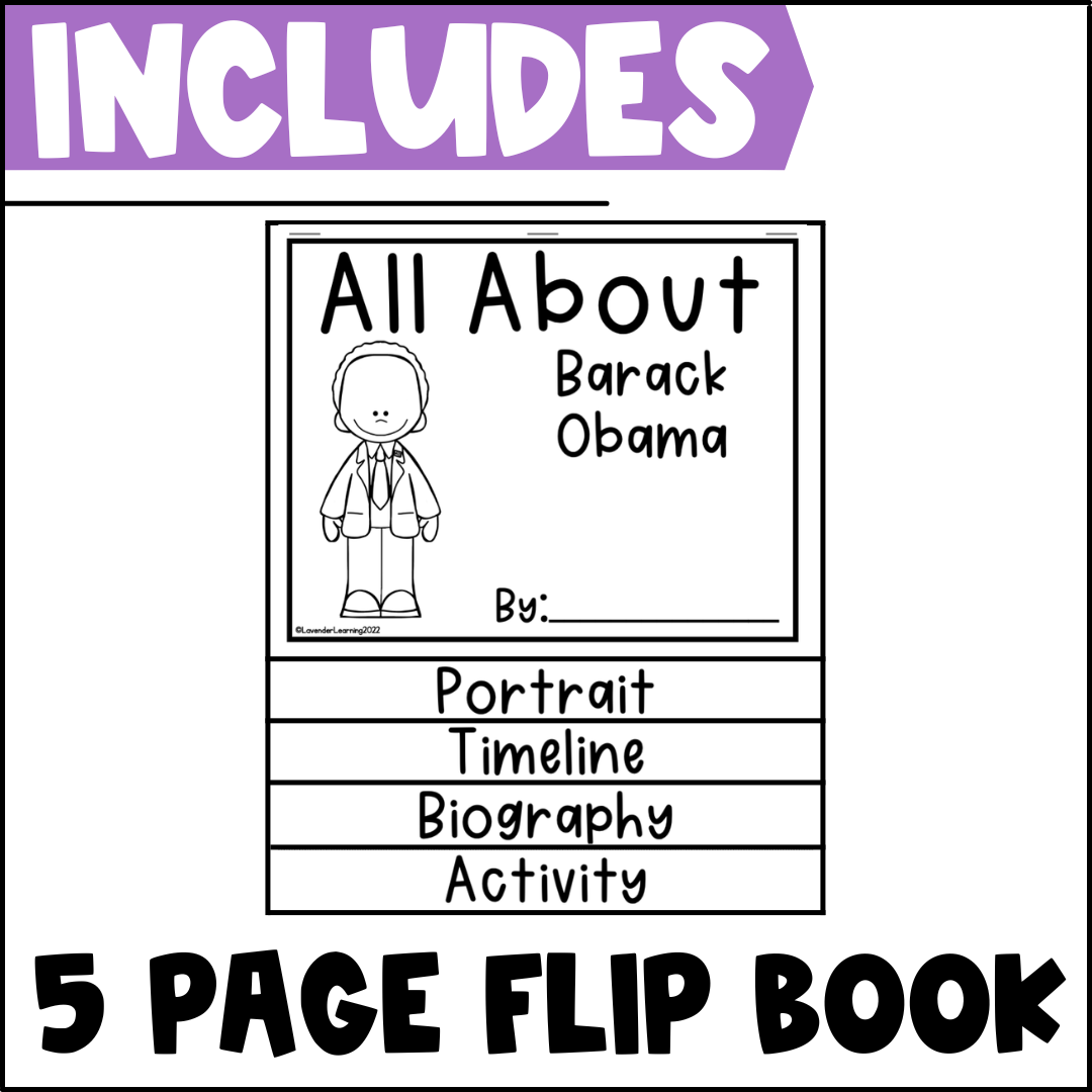 Barack Obama Biography Activities for Kindergarten, 1st Grade, & 2nd ...