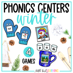 Winter Phonics Games and Centers | Winter CVC Words and Consonant ...