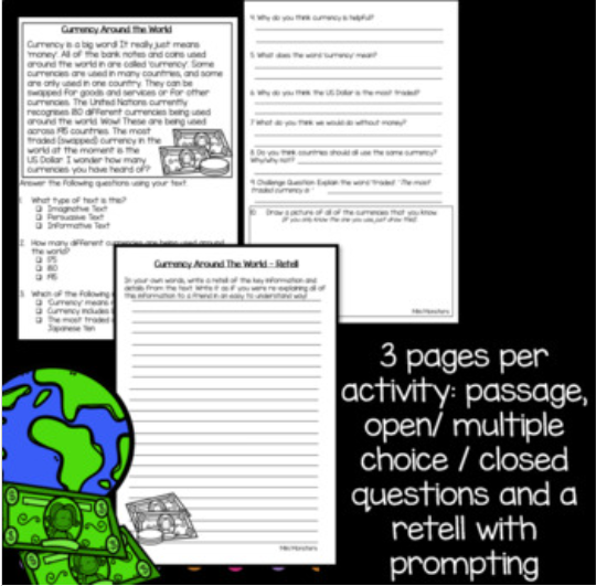 1st Grade Reading Comprehension Passages and Questions, Set 3 | Made By ...