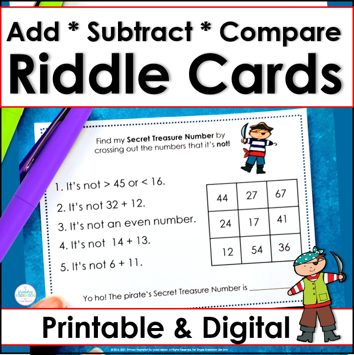 Addition, Subtraction, & Place Value Activities - Math Challenge ...