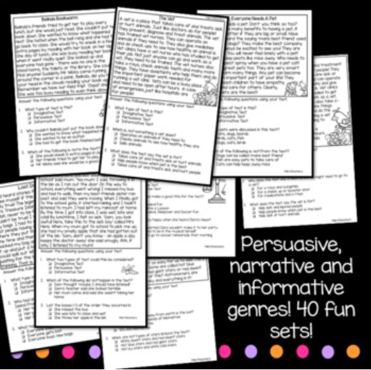 First Grade Reading Comprehension Passages and Questions Bundle | Made ...