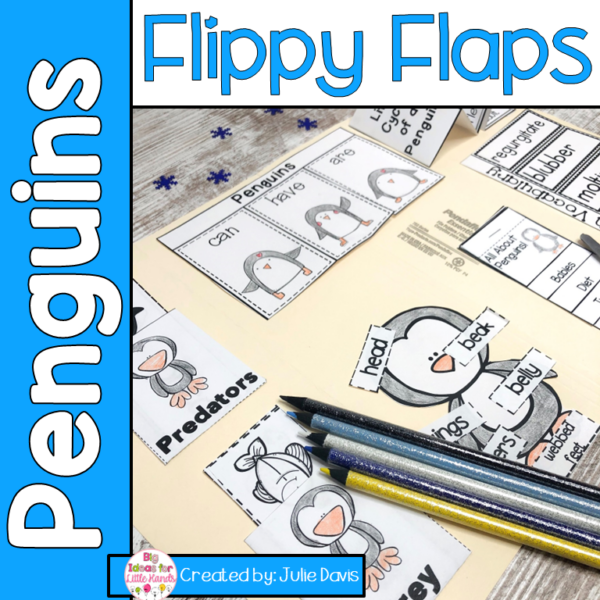 Penguin Research Activity Interactive Notebook Lapbook | Kindergarten ...