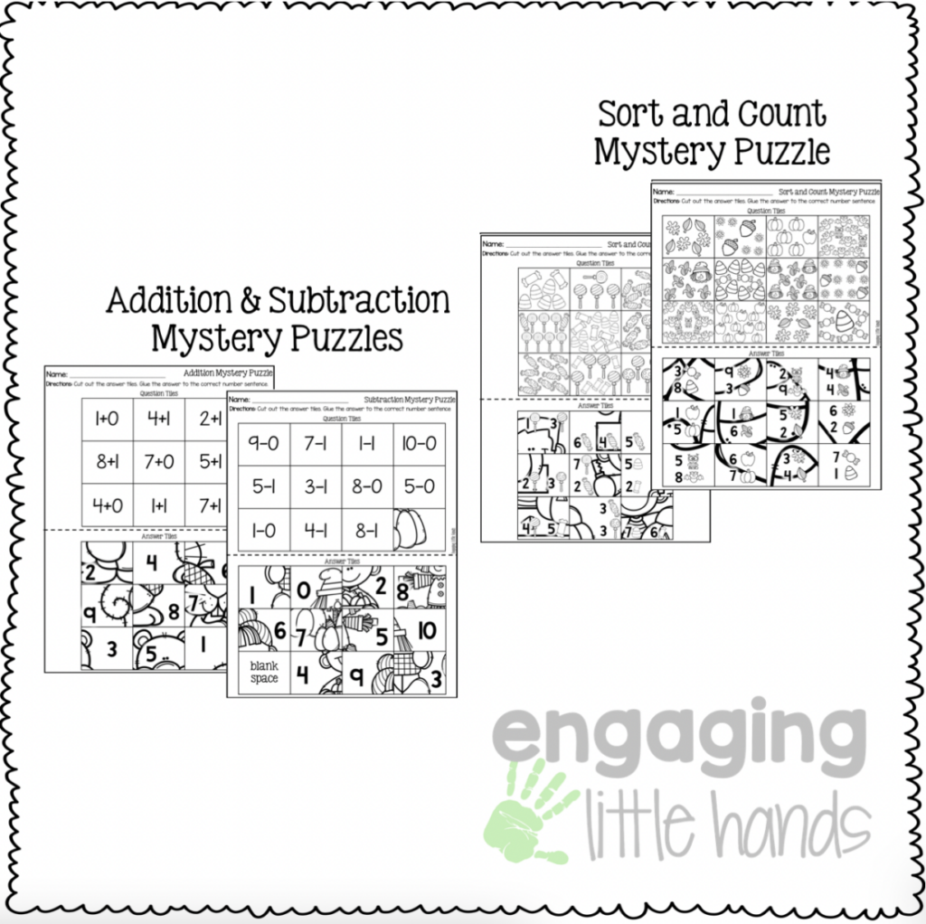 Fall Mystery Puzzles for Kindergarten | Made By Teachers