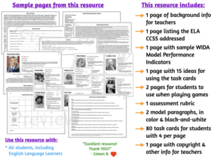 Famous Black African-Americans: Biography Task Cards for Writing ...