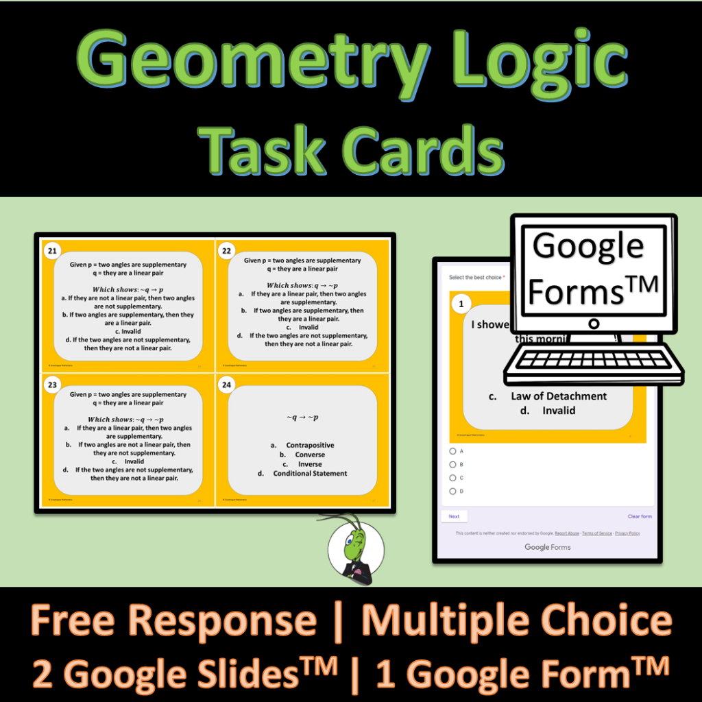 Geometry Logic Task Cards | Inductive and Deductive | Law of Syllogism ...