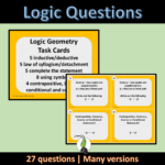 Geometry Logic Task Cards | Inductive and Deductive | Law of Syllogism ...