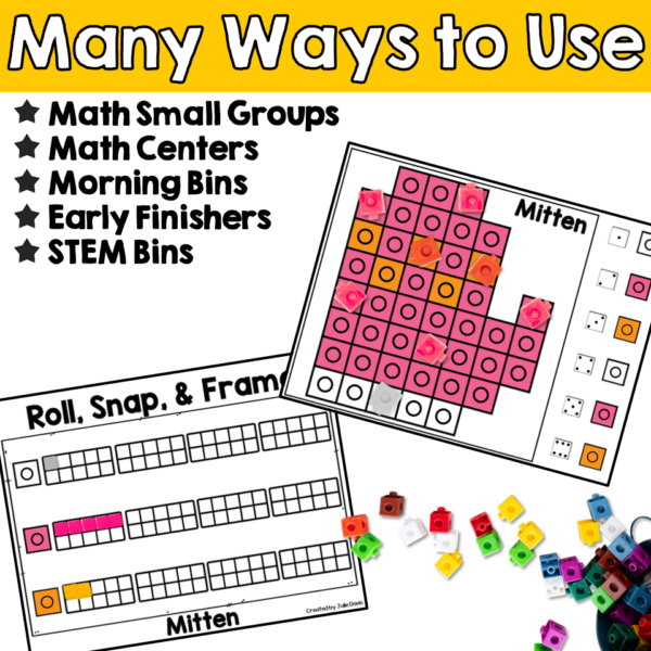 Winter Math Games and Ten Frames Activities | January Counting Practice ...